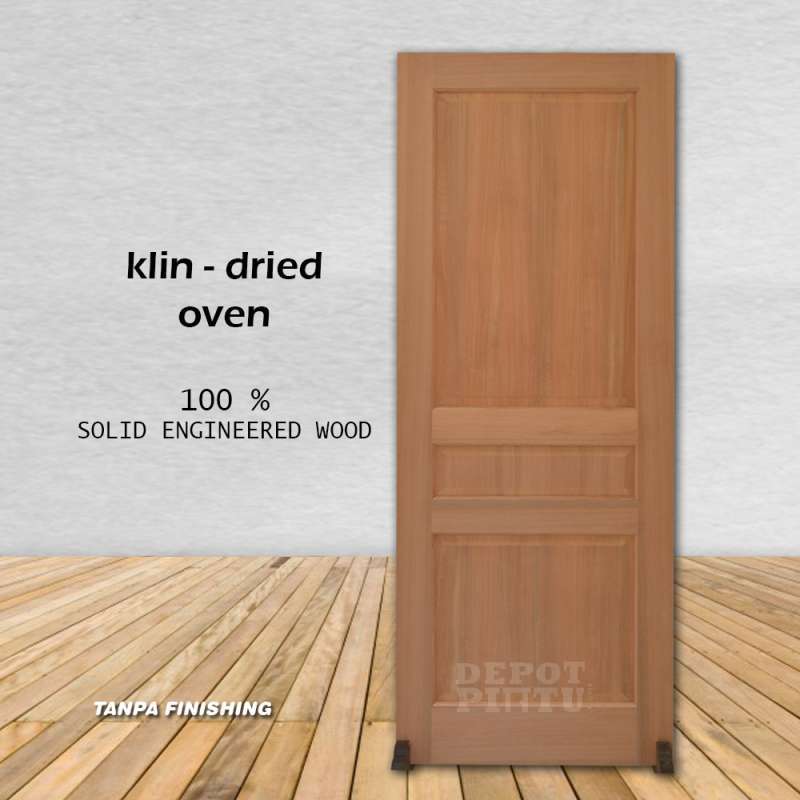 Jual Pintu Kayu Heritage 3 Panel Kamper Solid Engineered Wood 236cm x ...