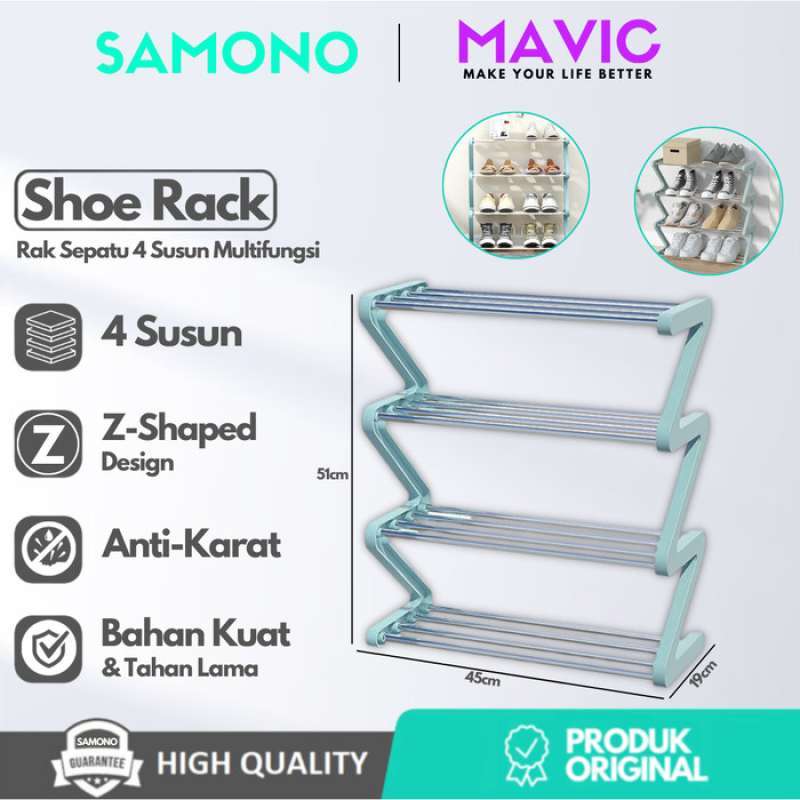 Jual Samono Ssr-001 Shoe Rack 4th Floor Rak Sepatu Sandal 4 Susun ...