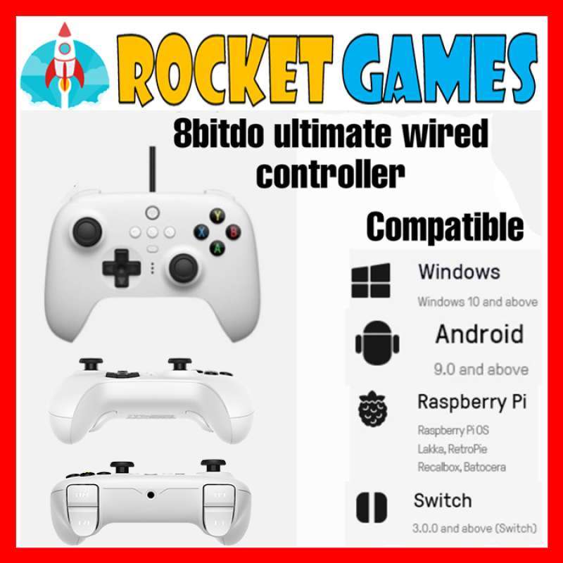 Promo 8Bitdo Ultimate Wired Controller PC Windows Switch Android ...