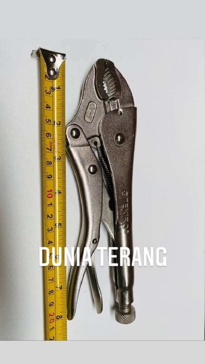 Jual Tang Buaya TEKIRO Bengkok 10 in - Curved Locking Pliers 10''-PL ...