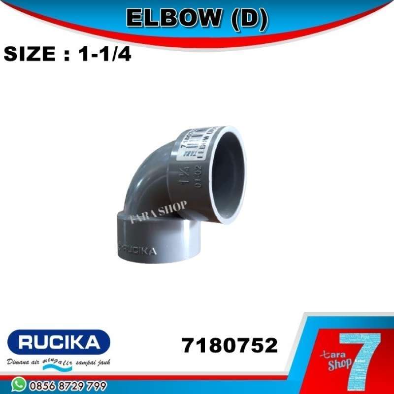 Jual Sambungan Pipa Fitting PVC Elbow Knee Keni D 1-1/4 Inch RUCIKA 7180752 di Seller TARA ...