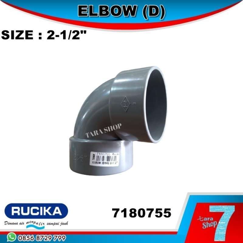 Jual Sambungan Pipa Fitting PVC Elbow Knee Keni D 2-1/2 Inch RUCIKA 7180755 di Seller TARA ...