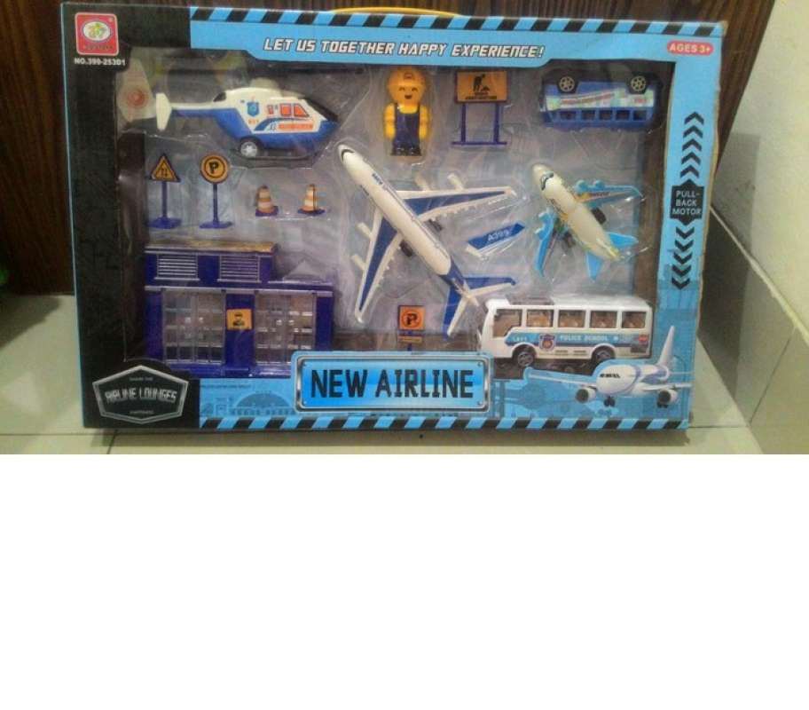 Jual Mainan new airline bandara airport figure pesawat plane bus ...