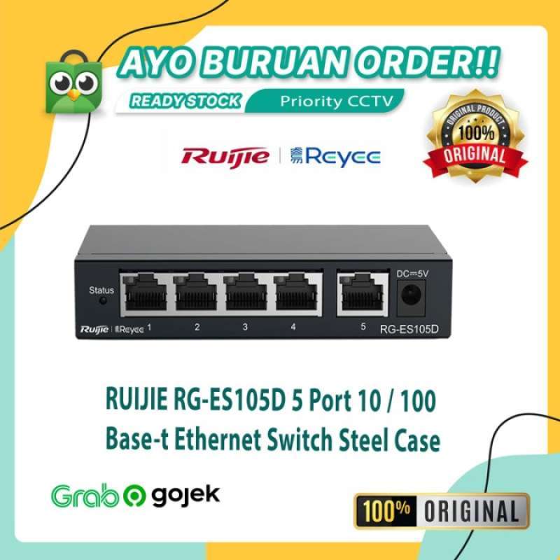 Promo RUIJIE RG-ES105D 5 Port 10 / 100 Base-t Ethernet Switch Steel Case Diskon 23% di Seller ...
