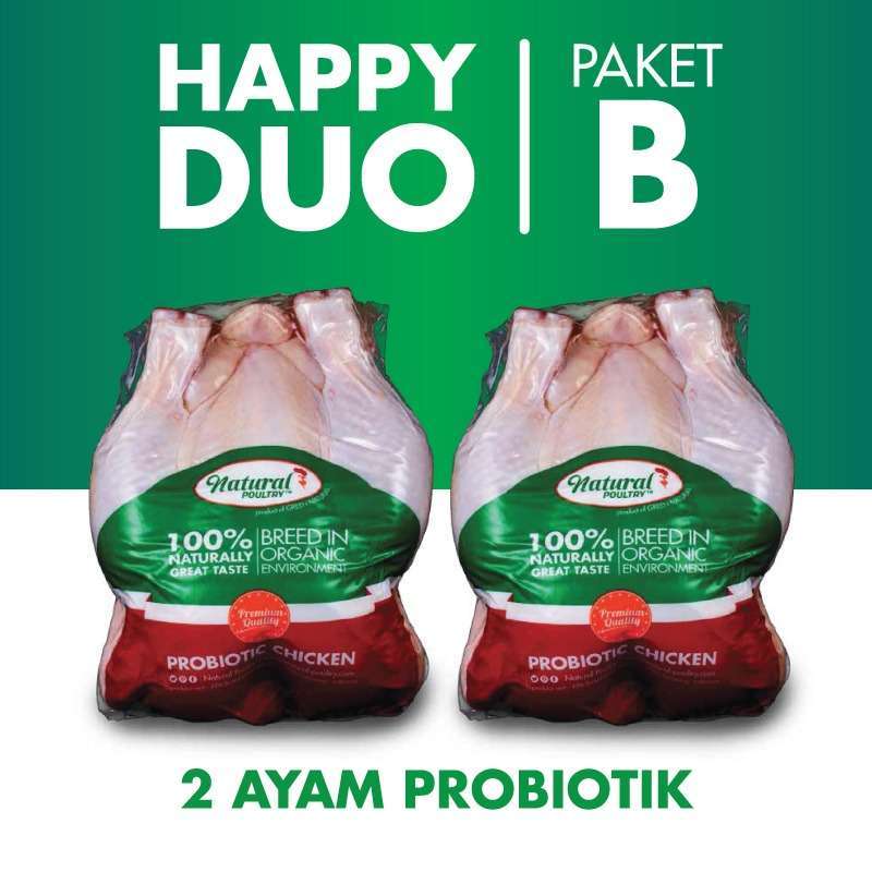 Jual Paket HAPPY DUO B : 2 Ayam Probiotik - Natural Poultry Halal di ...