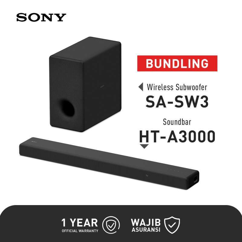 Jual Sony Ht-a3000 With Sa-sw3 250w 3.1-channel Dolby Atmos Soundbar Di Seller Sony Audio ...