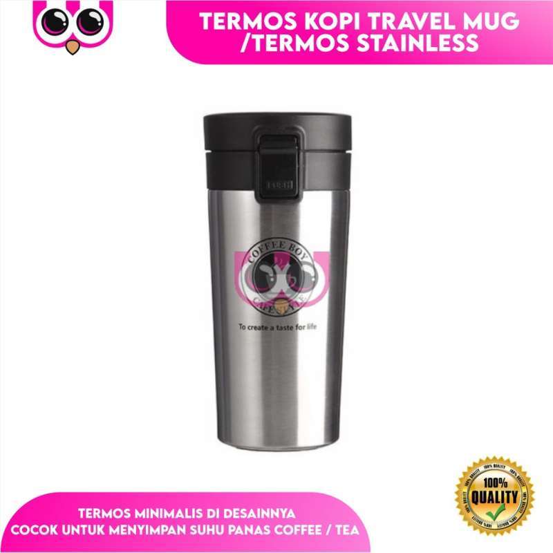 Jual TERMOS KOPI TRAVEL MUG / TERMOS STAINLESS / TERMOS KOPI TRAVEL di ...