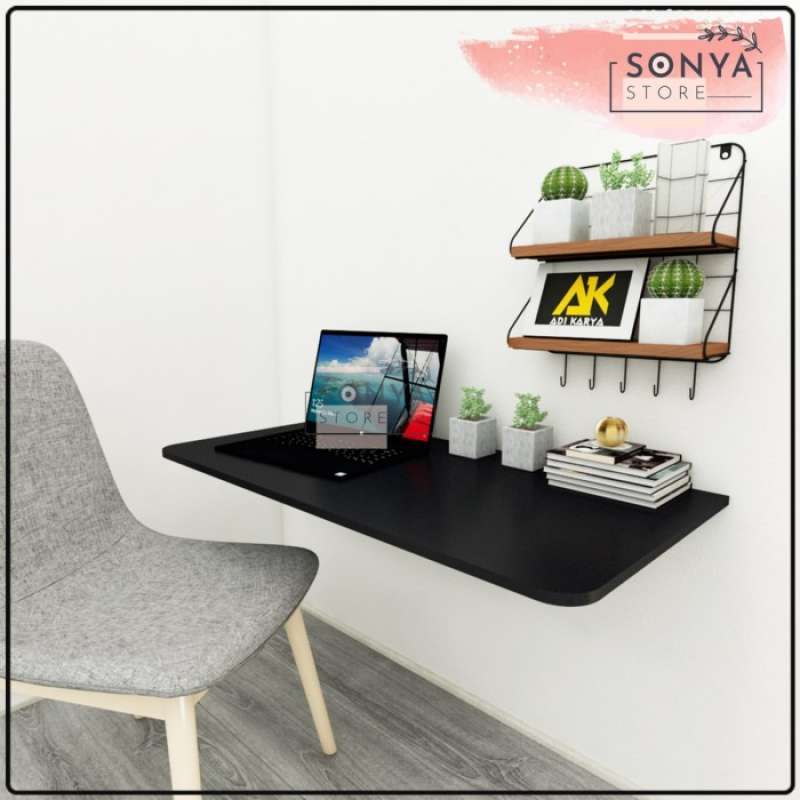 Jual Meja Lipat Dinding 120 X 40 Meja Belajar Kerja Tempel Bracket Besi ...