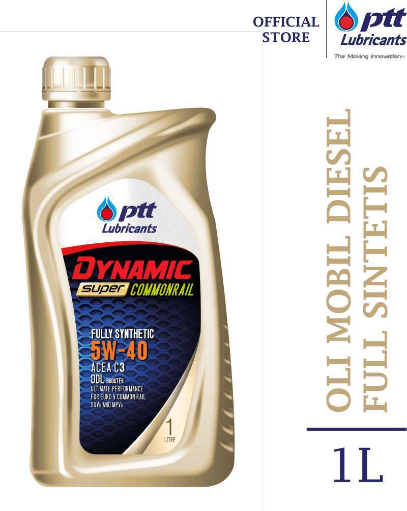 Jual PTT LUBRICANTS DYNAMIC SUPER COMMONRAIL SAE 5W40 ACEA C3-16 OLI MESIN MOBIL DIESEL [1L] di ...