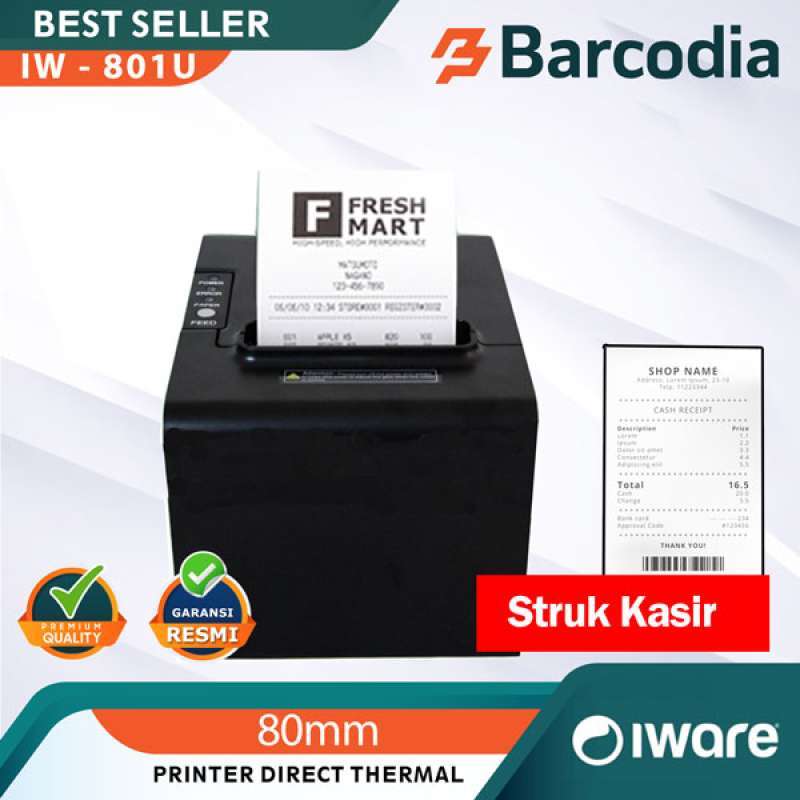 Promo PRINTER THERMAL KASIR 80MM IWARE TP-801U/TP801 USB PORT Diskon 48 ...