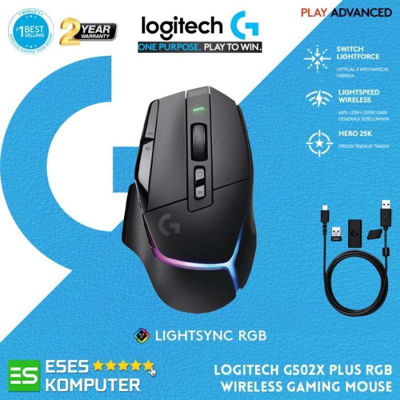 Jual Mouse Logitech G502X G502 X Plus Wireless RGB | Mouse Gaming - Hitam di Seller ESES ...