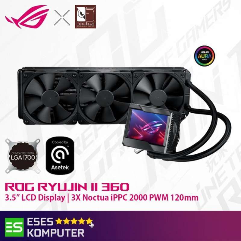 Jual ASUS ROG Ryujin II 360 AIO Liquid CPU Cooler 360mm | 3.5 LCD ...