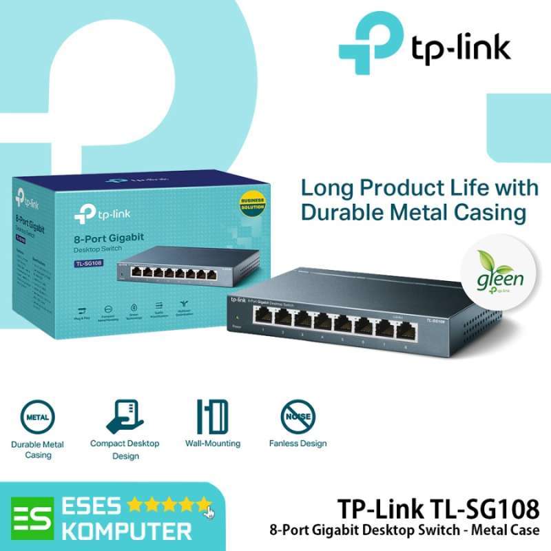 Jual Switch Hub Tp-link 8 Port Gigabit Destkop Switch - Tl-sg108 Di ...