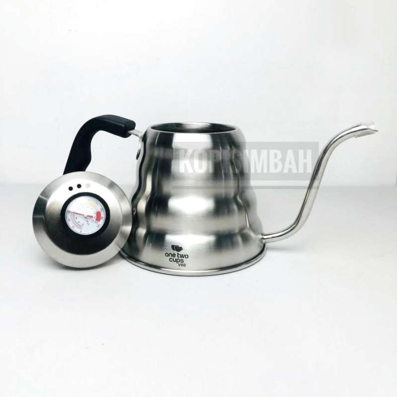 Jual Ketel Gooseneck Leher Angsa Stainless Kettle Kedai Termometer ...
