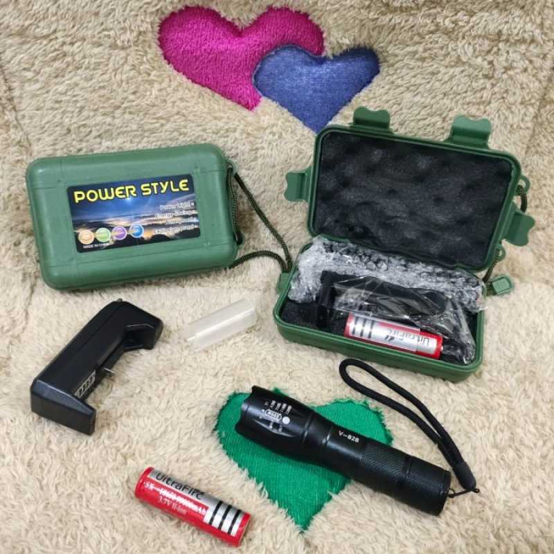 Promo Senter Swatt Police LED XML T6/Senter Swatt Power Style V-828 ...