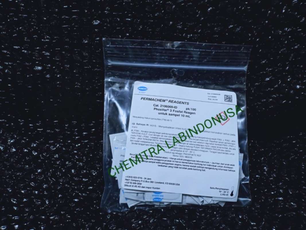 Jual Hach 2106069 Phosver 3 Phosphate Reagent Powder Pillow, 10 Ml, Pk ...