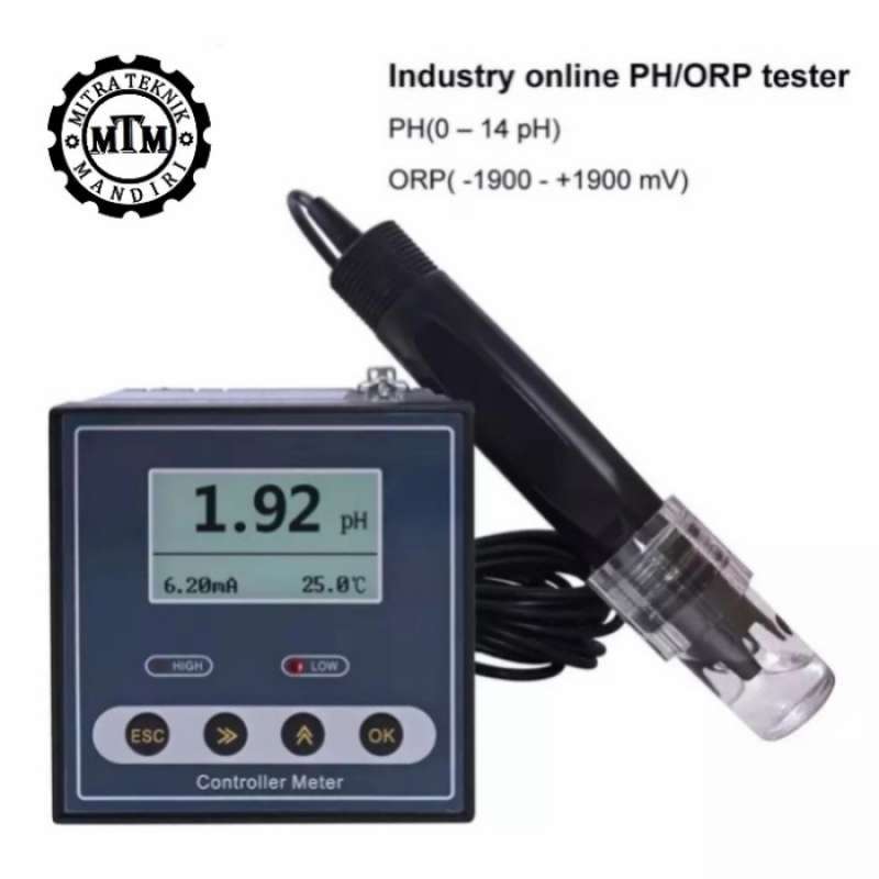 Promo ALAT UKUR ONLINE INDUSTRIAL PH CONTROLLER ORP METER MONITOR 0.02pH 1mV Diskon 33% di ...