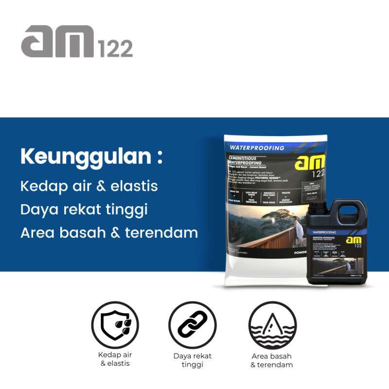 Promo Am 122 - Pelapis Anti Bocor Area Basah & Terendam Kemasan 1kgset ...