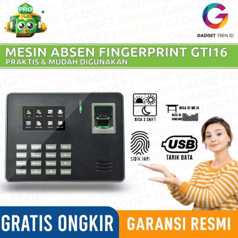 Jual Mesin Absen Fingerprint A5 Sidik Jari PIN Password Mesin Absensi ...