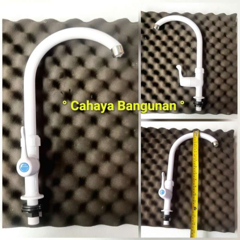 Promo Keran Kran Air Angsa PVC Plastik Tanam Dapur Wastafel Cuci Piring ...