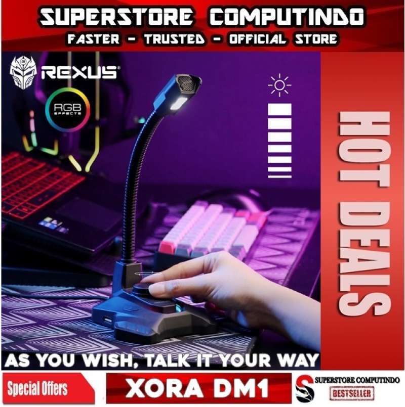 Jual Rexus Xora Dm1 Rgb Gaming Microphone Original Murah - Harga Diskon ...