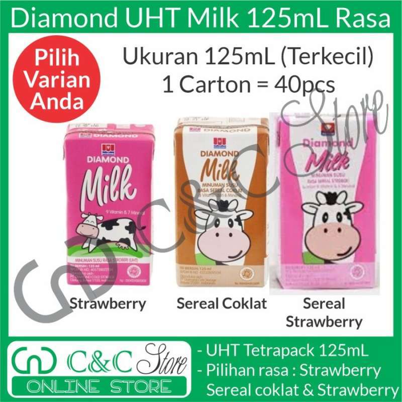 Jual diamond susu uht 125ml 125 ml rasa sereal strawberry coklat di Seller C&C Store - Kota ...