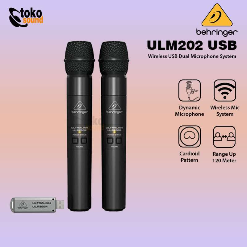 Jual Behringer Ultralink Ulm202usb Wireless Usb Dual Microphone System ...