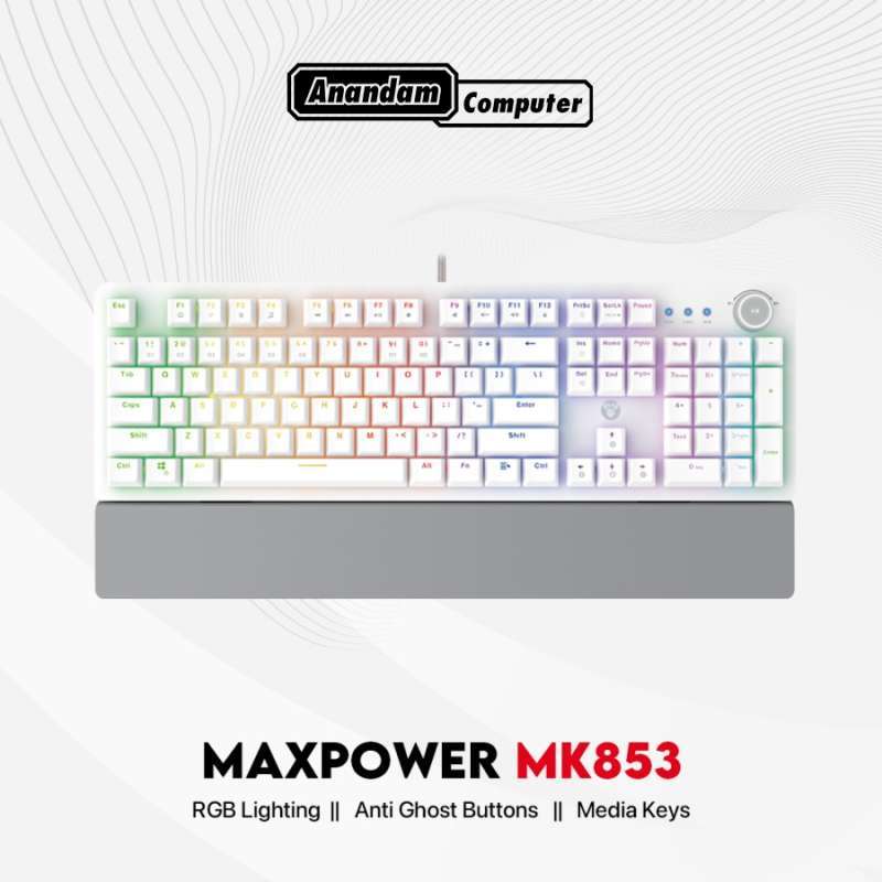 Jual Keyboard Fantech MAXPOWER MK853 Mechanical - White Space Edition di Seller Anandam Computer ...