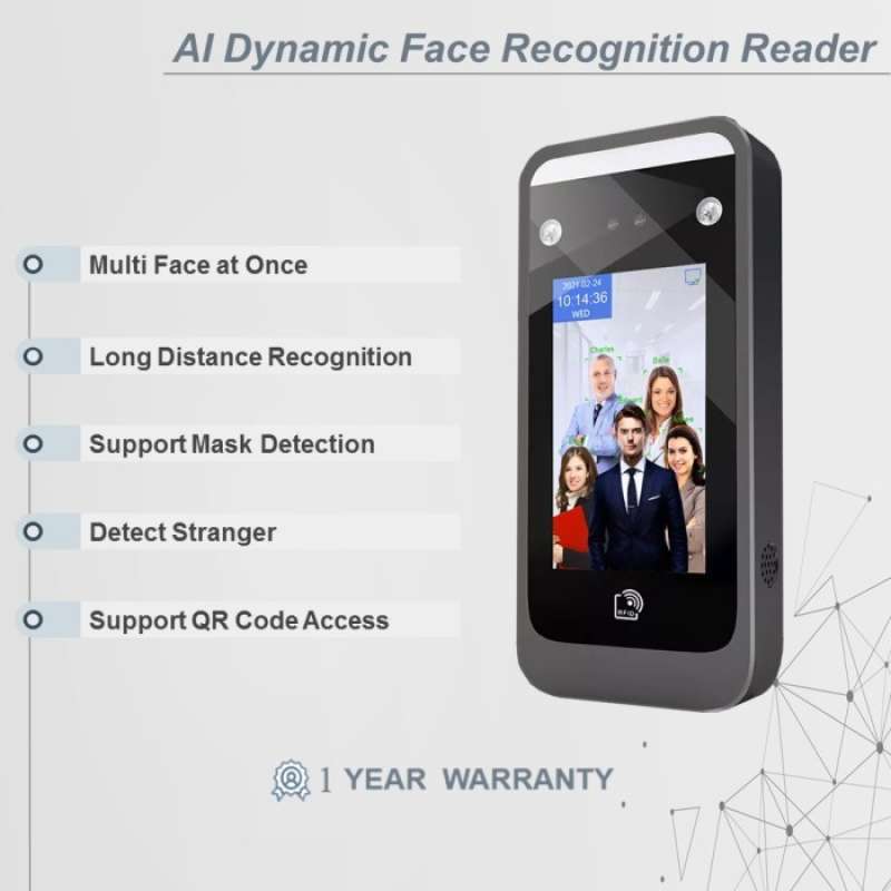 Jual Ai Smart Face Dynamic Recognition Access Control Door, Akses Absen ...