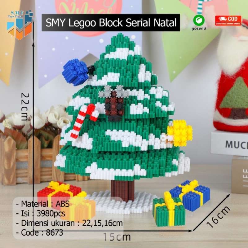Jual Lego Block Serial Natal Bricks Education Nano Block / Mainan Balok 3d - Rusa Natal Di ...
