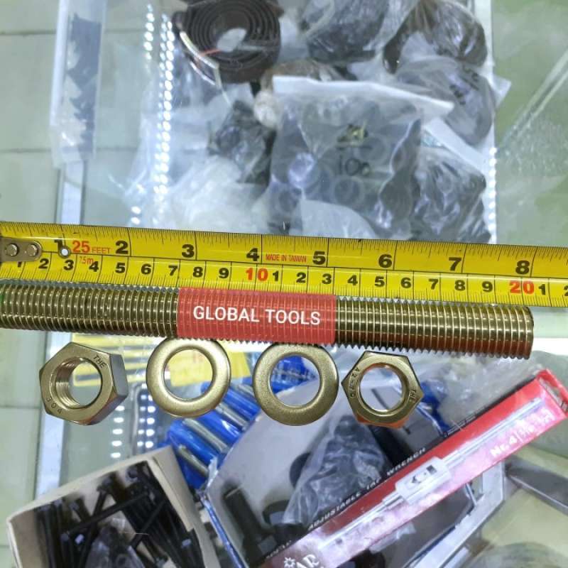 Jual Stud Bolt Stainless M20 X 200 Baut Tanam Angkur Bolt Ss M20 X 100 ...