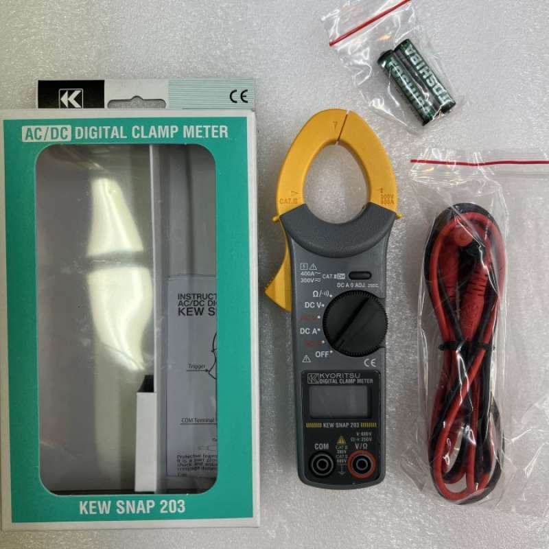 Promo kyoritsu 203 digital clamp meter AC DC tang ampere AC DC 400a ...