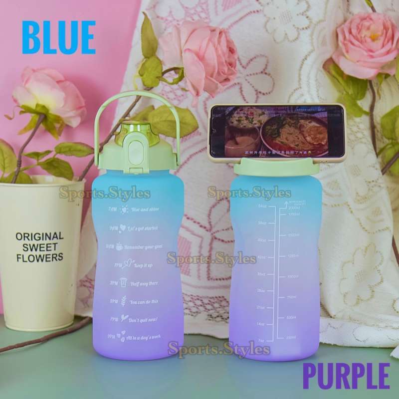 Jual Botol Air Minum Motivasi Penanda/taruk Hp/olahraga/time-marked ...