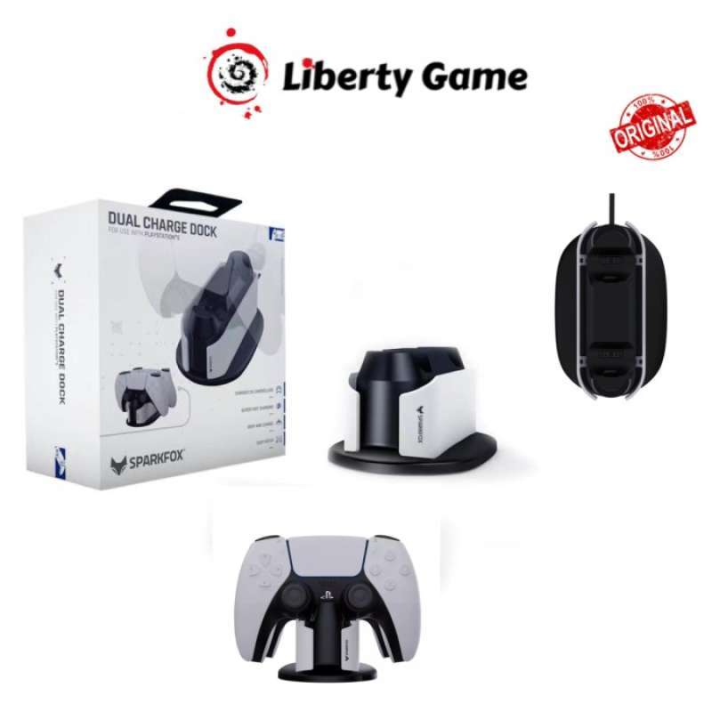 Promo PS5 PS 5 Sparkfox Dual Charge Dock Charging Cas Stik Charging ...
