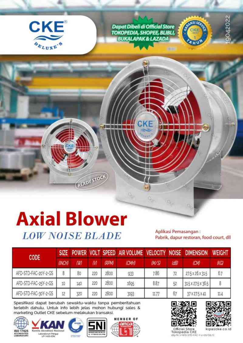 Jual Axial Fan CKE AFD-STD-FAC-25Y-2-GS 10 Inch Drum Axial Blower Gedung di Seller Berkah Mulia ...