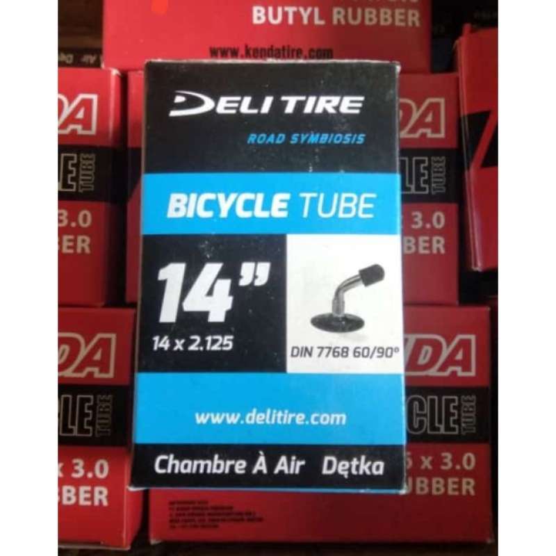 Jual Ban Dalam Sepeda Listrik Pentil Bengkok Deli Tire Size Ukuran 14 X 2.125 Tube Selis 14 Inch ...