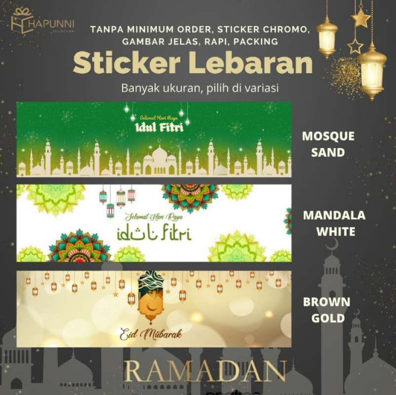 Jual Stiker Idul Fitri Sticker Lebaran Label Snack untuk Paket Kemasan ...