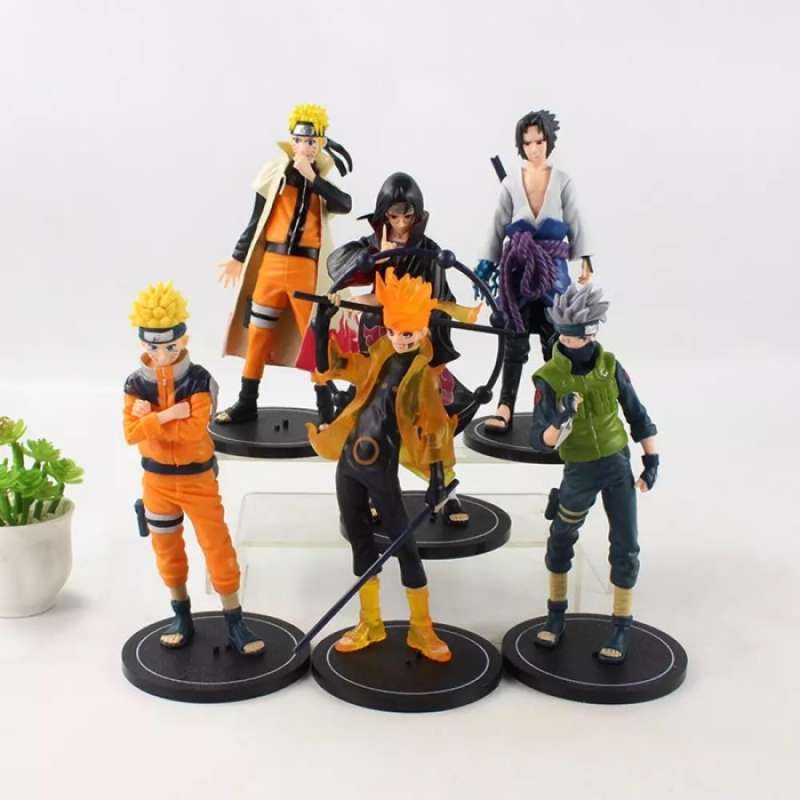 Promo ACTION FIGURE NARUTO SIX PATH SASUKE KAKASHI ITACHI TOPPER CAKE ...
