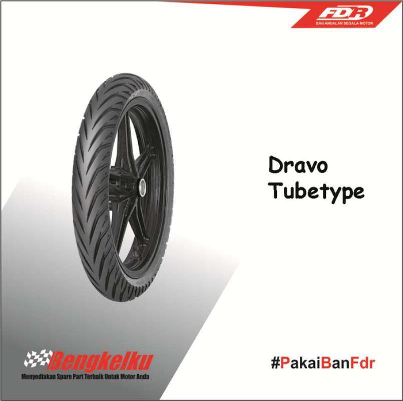 Promo Ban Luar Fdr Tube Type Dravo 100 80 Ring 17 Ban Motor Depan Belakang Diskon 23% di Seller ...