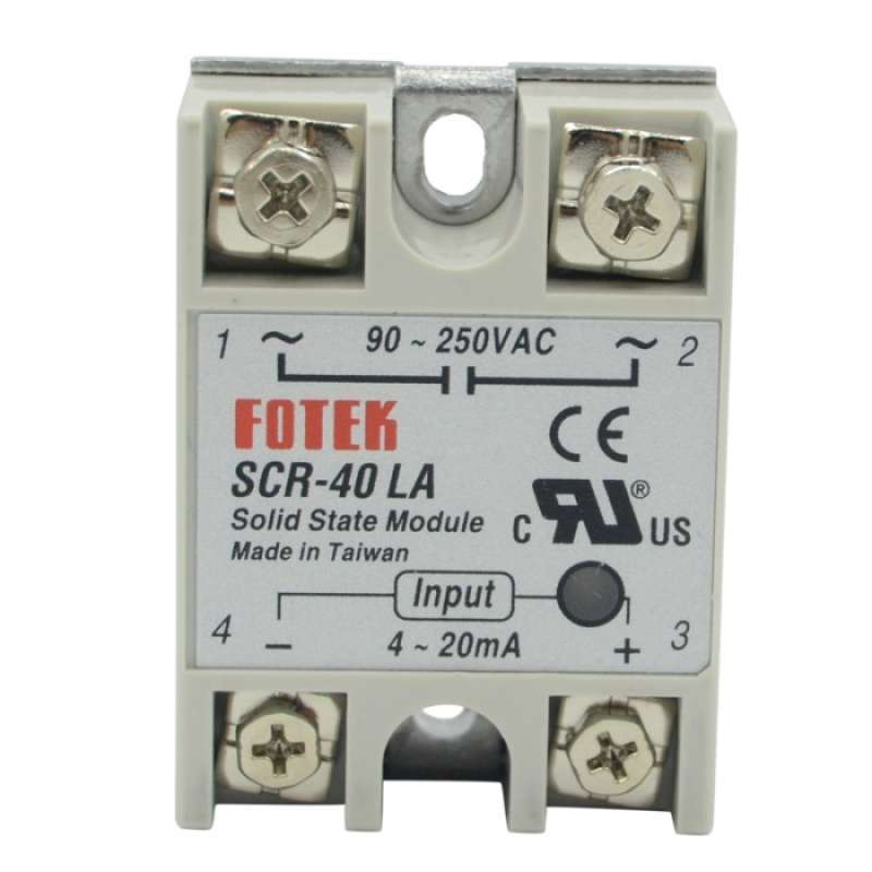 Promo Fotek Single Phase Solid State Module SCR SCR-40LA 4-20mA Analog to AC Diskon 23% di ...