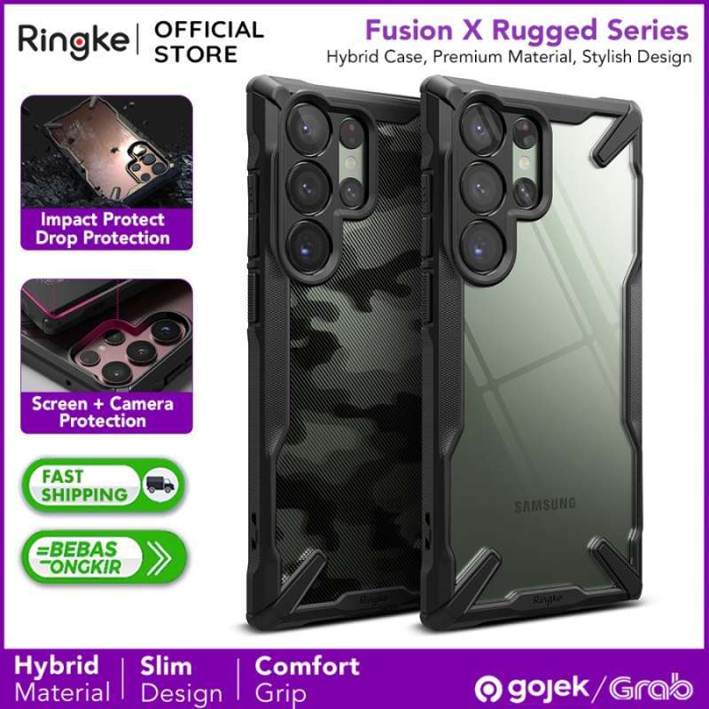 Promo Case Samsung Galaxy S23 Ultra 5g Plus Ringke Fusion X Soft