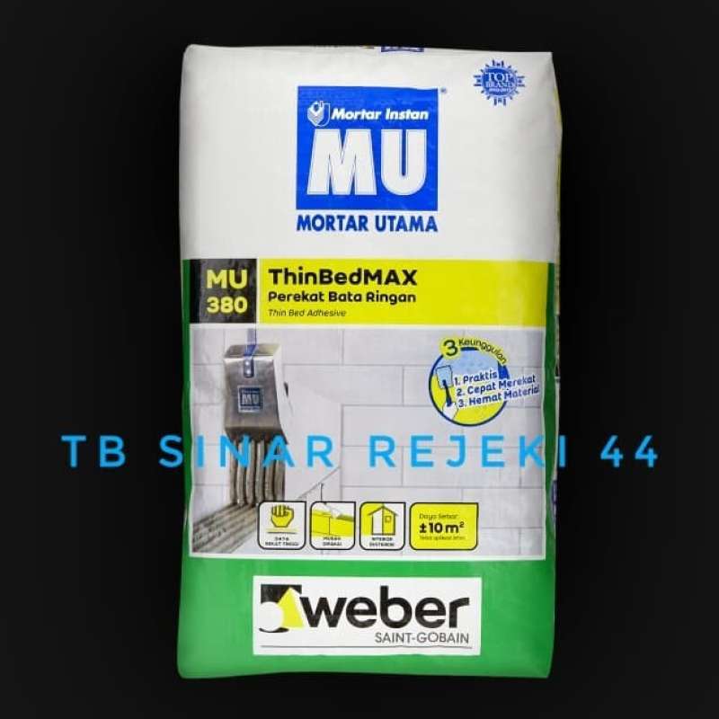 Promo Mu 380 Mortar Utama Semen Instant Perekat Lem Bata Ringan Hebel ...