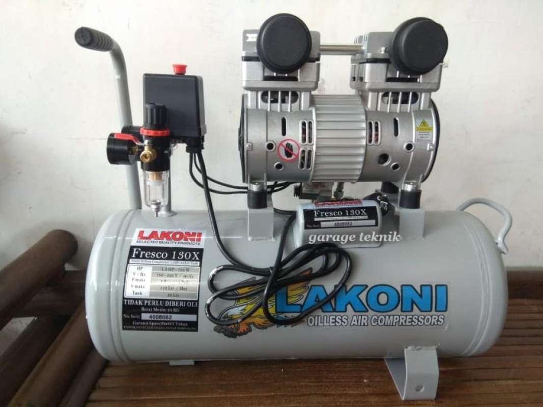 Jual Kompresor silent Lakoni Fresco 130 tabung 30 liter oilless 1PK ...