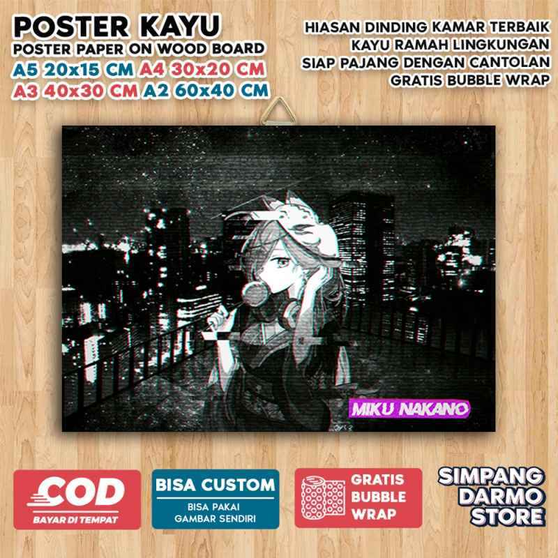 Jual Poster Kayu GoToubun no Hanayome Aestehic Tema Anime Go-Toubun ...