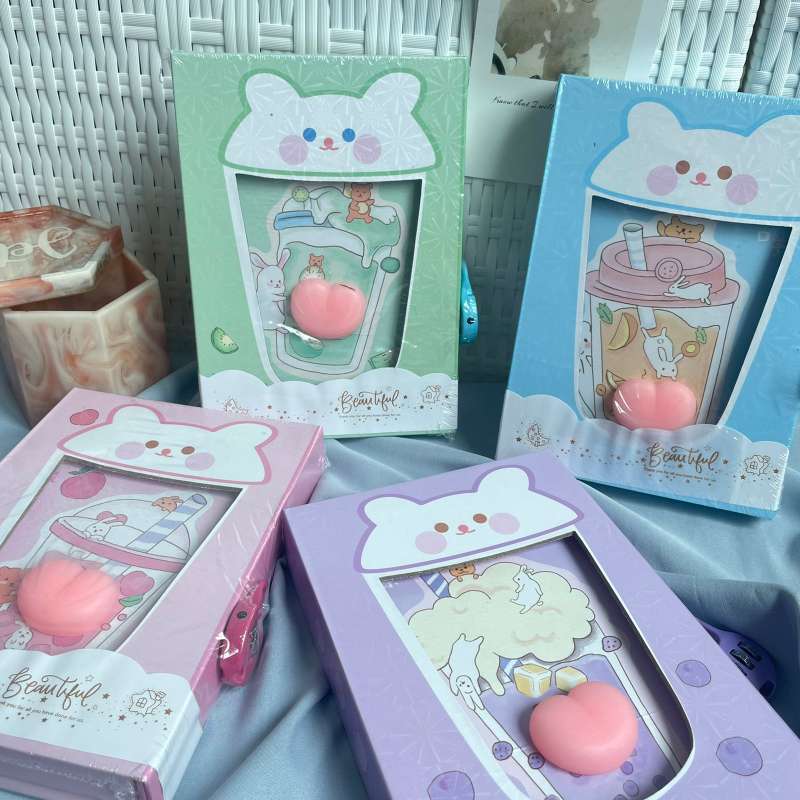Jual Buku Gembok Boba Squishy - HIJAU PINK UNGU BIRU - diary tulis ...