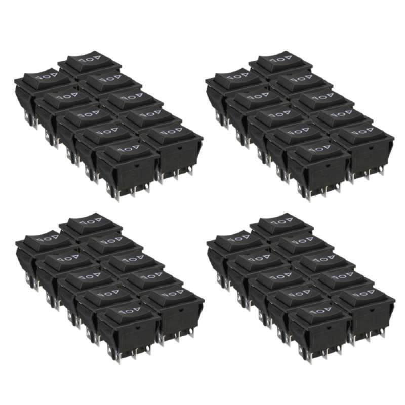 Promo 40x 6-Pin On/Off/On Momentary Power Window Rocker Switch 250V/15A ...