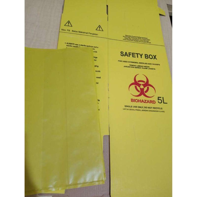 Jual Safety Box 5 Liter With Plastic Inner Box Tempat Sampah Medis ...