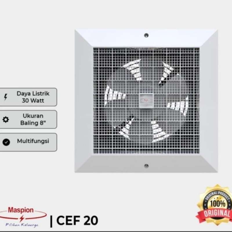 Jual Ceiling Exhaust Fan Maspion Cef 20 Cef20 Blower Penghisap Udara 8 ...
