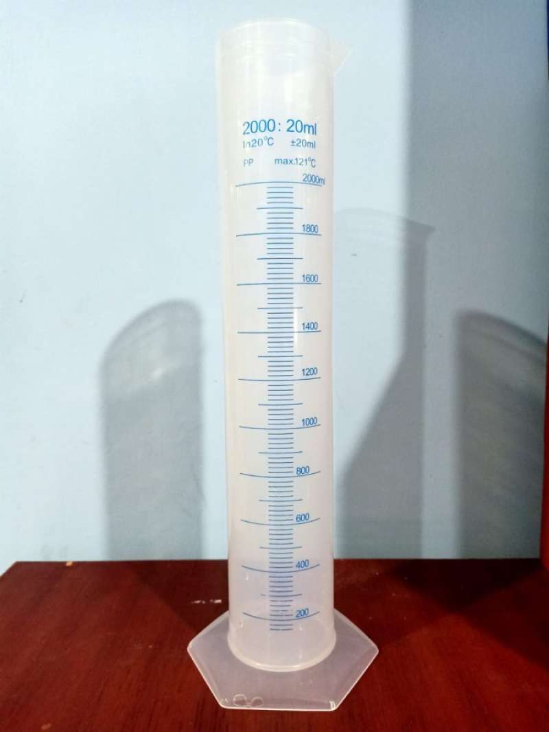 Jual Plastik Gelas Ukur/tabung Ukur/measuring Cylinder 2000 Ml Produksi ...