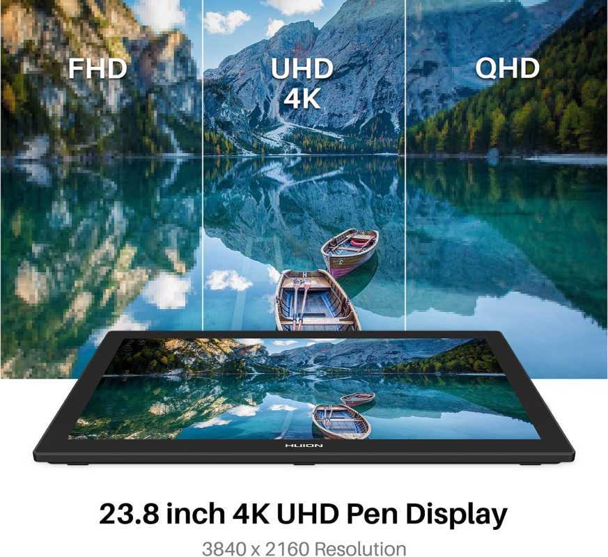 Jual Huion Kamvas Pro 24 4k 140% Srgb Drawing Tablet Display Di Seller ...